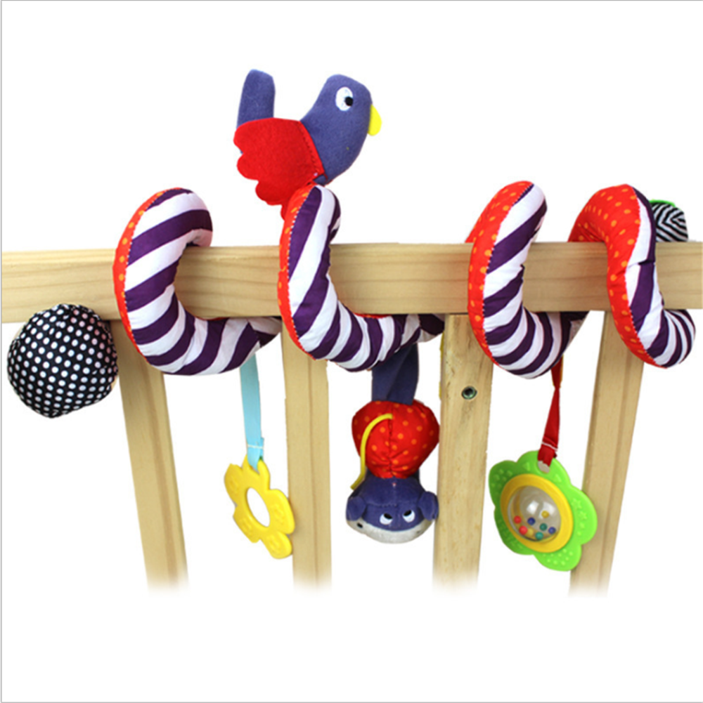Kid Baby Crib Cot Pram Hanging Rattles Spiral Stroller Car Seat Toys ...