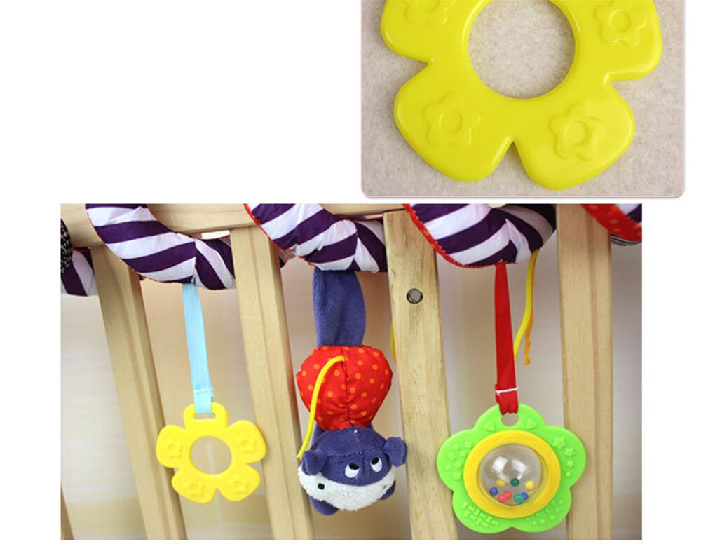 Kid Baby Crib Cot Pram Hanging Rattles Spiral Stroller Car Seat Toys ...
